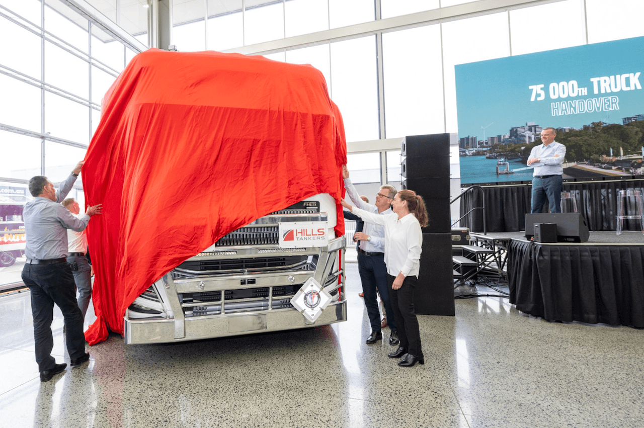 Volvo delivers 75,000th Wacol-built truck to Hills Tankers - Prime ...